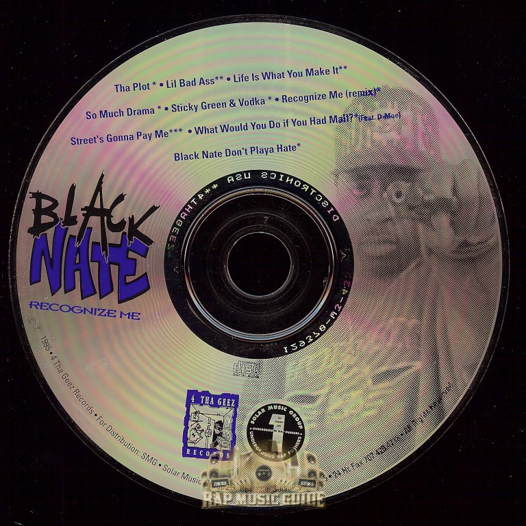 Black Nate - Recognize Me: 1st Press. CD | Rap Music Guide